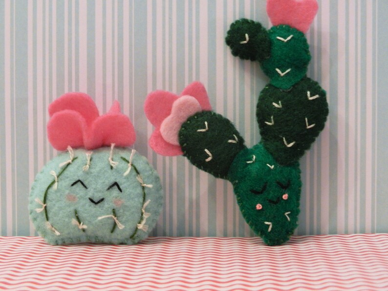 Felt Mini Cactus Plushie Softie by LittleDear | Etsy