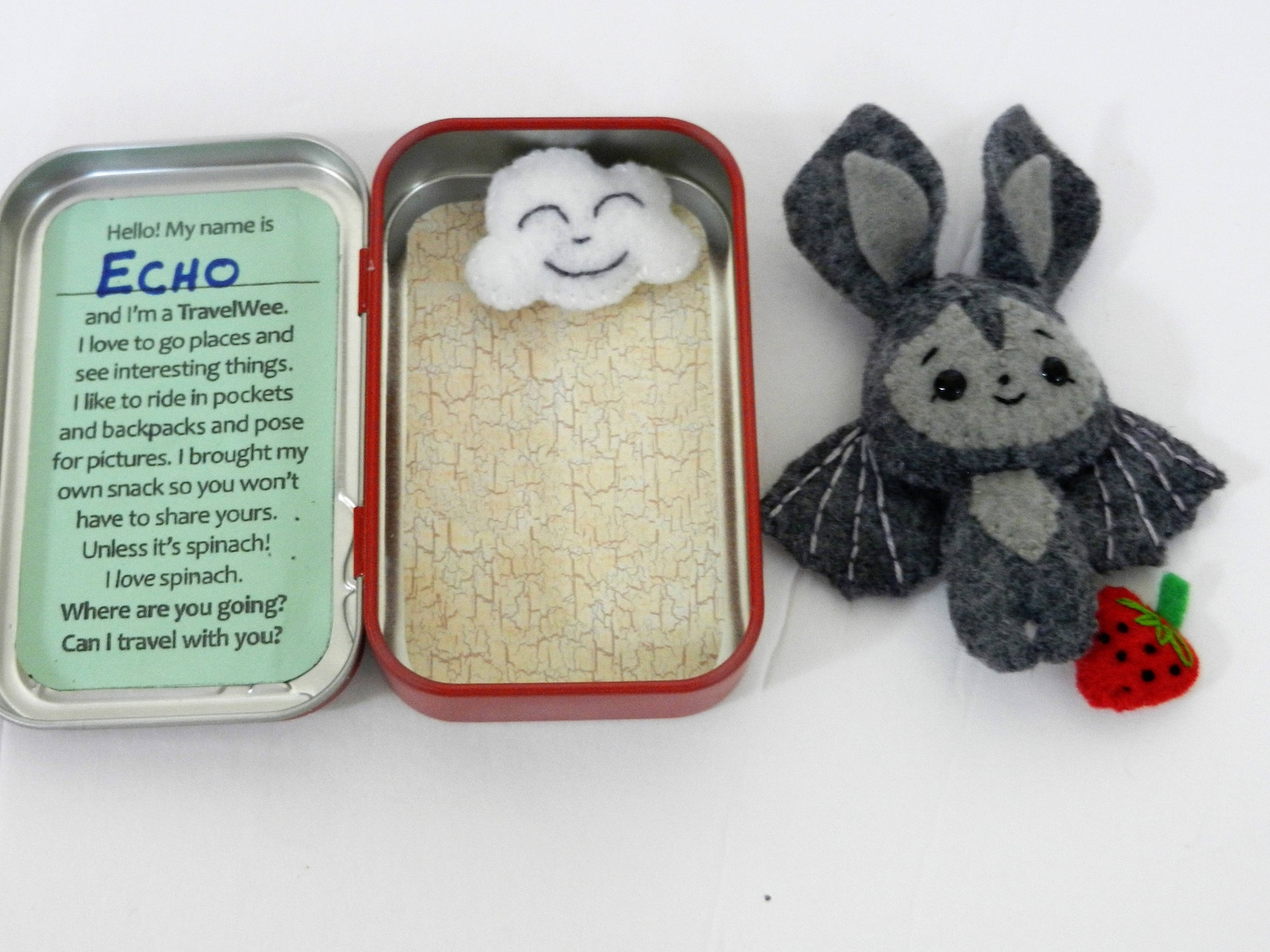 Felt Bat Travel Wee Travel Toy Altoid Tin - Etsy