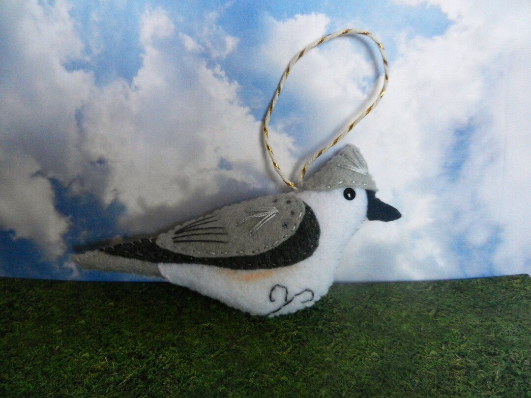 Felt Tufted Titmouse Bird Ornament - Etsy
