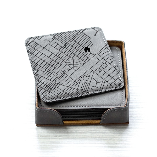 Custom Map Coasters - Etsy