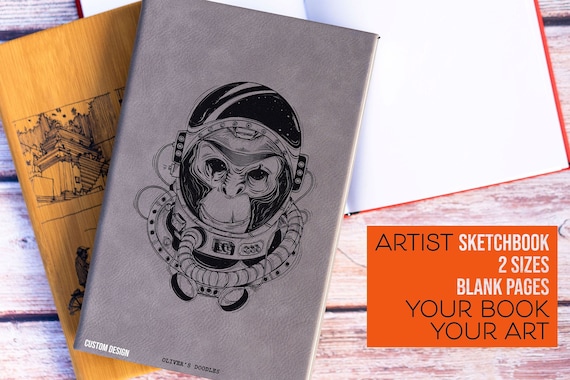 Large Personalized Drawing Book Sketchbook Art Book Blank - Etsy