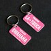 Pink Texas License Plate Keychain, Customizable Personalized Engraved ...