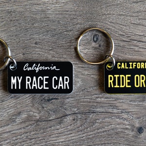 Retro California License Plate Keychain, Customizable Personalized ...
