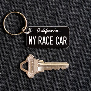 Retro California License Plate Keychain Pink, Customizable Personalized ...