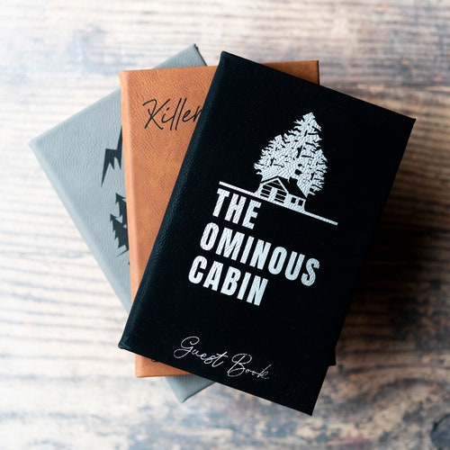 Personalized Leather Lodge Guest Book Engraved Lined Journal | Etsy