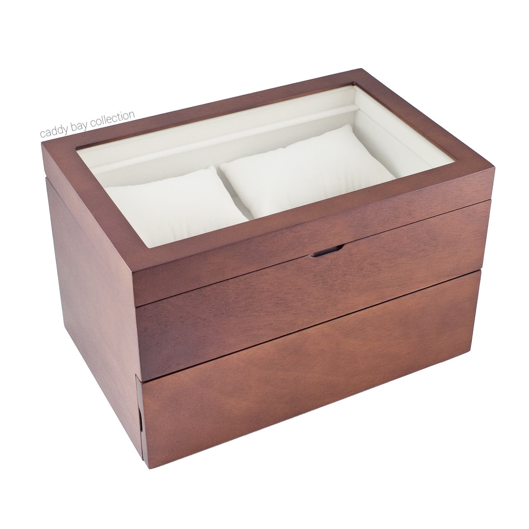 Personalized Wood Watch Box - Holds 20, Watch Case, Watch Organizer ...