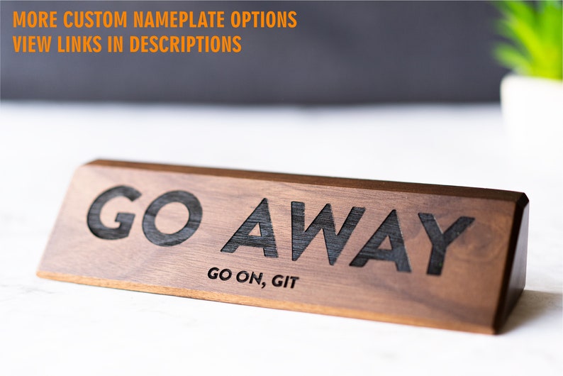 Name Plate With Business Card Holder Personalized Name Plate - Etsy