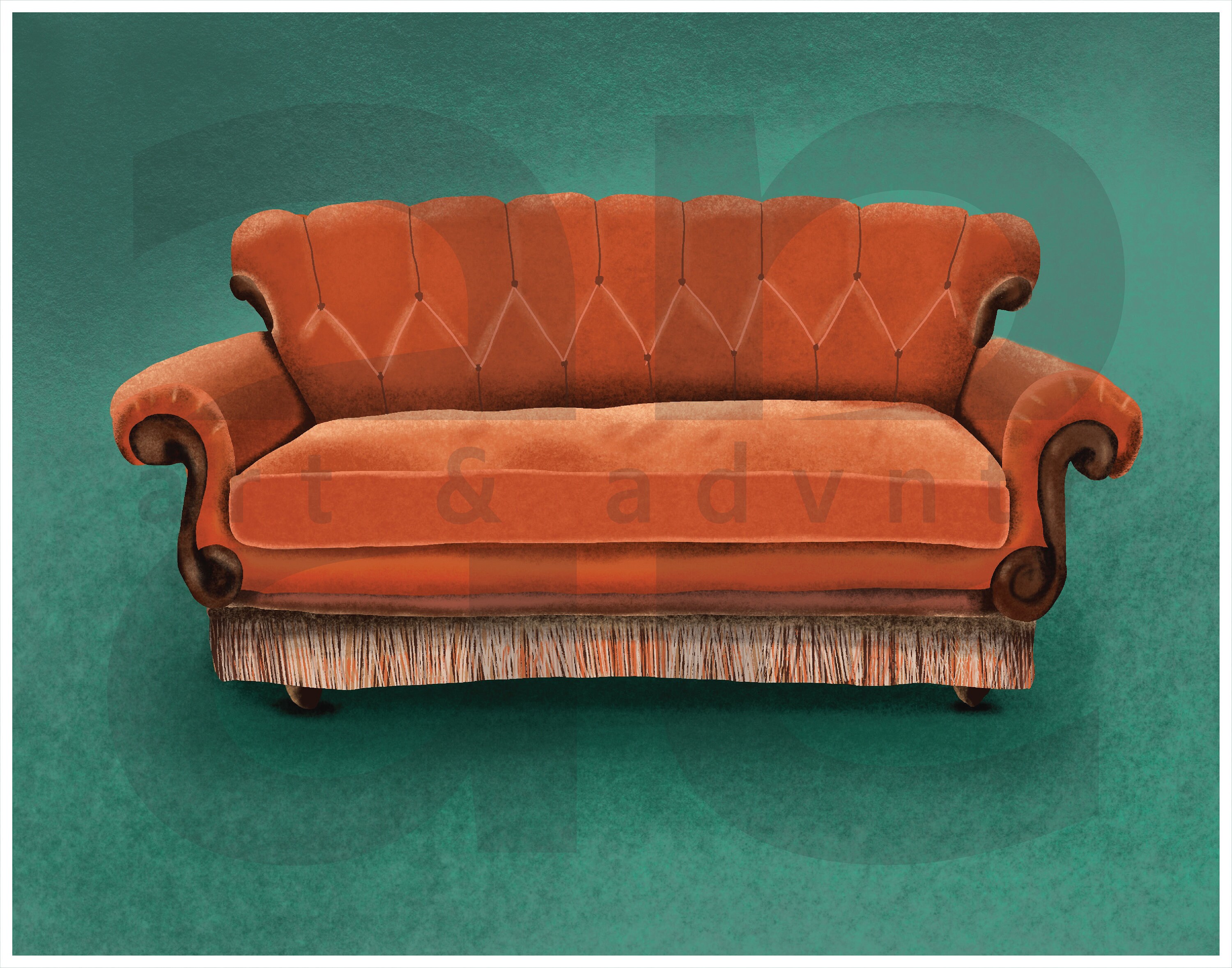 Friends' Coffee House Couch - Etsy