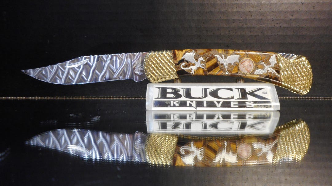 Buck 110 Custom From Ghostown Custom Knives flying Dragons 037-24 - Etsy