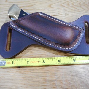 Custom Made to Fit a Buck 110 Cross Draw Buffalo Tooled Leather Knife ...