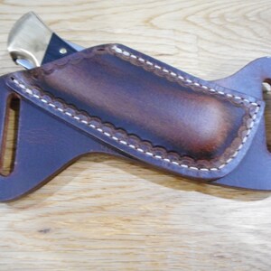 Custom Made to Fit a Buck 110 Cross Draw Buffalo Tooled Leather Knife ...