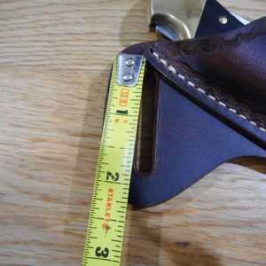 Custom Made to Fit a Buck 110 Cross Draw Buffalo Tooled Leather Knife ...