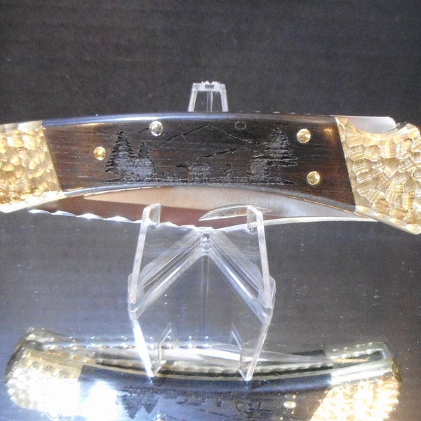 Laser Engraved Buck Knife - Etsy