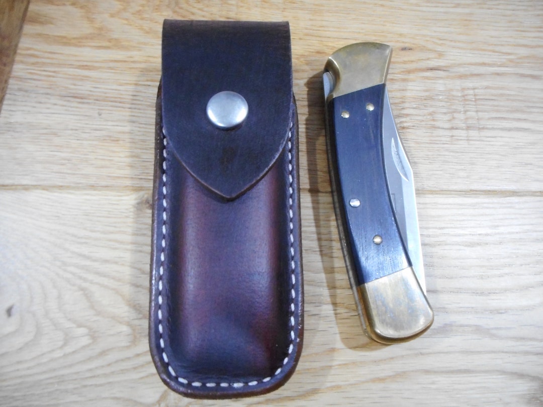 Buck 110 Custom Leather Knife Sheath. Brown. Plain Flap. Sheath Only - Etsy