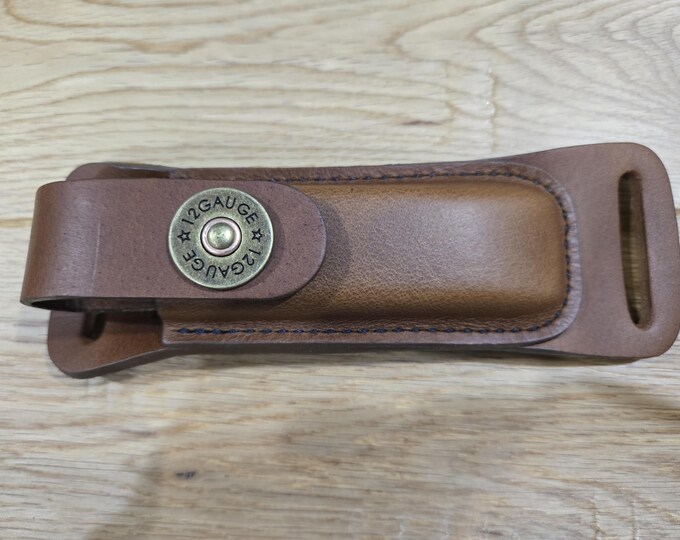 Buck 110 Horizontal Draw Leather Knife Sheath . Golden Brown Leather ...