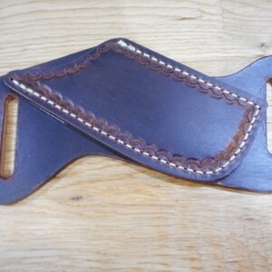 Custom Made to Fit a Buck 110 Cross Draw Buffalo Tooled Leather Knife ...