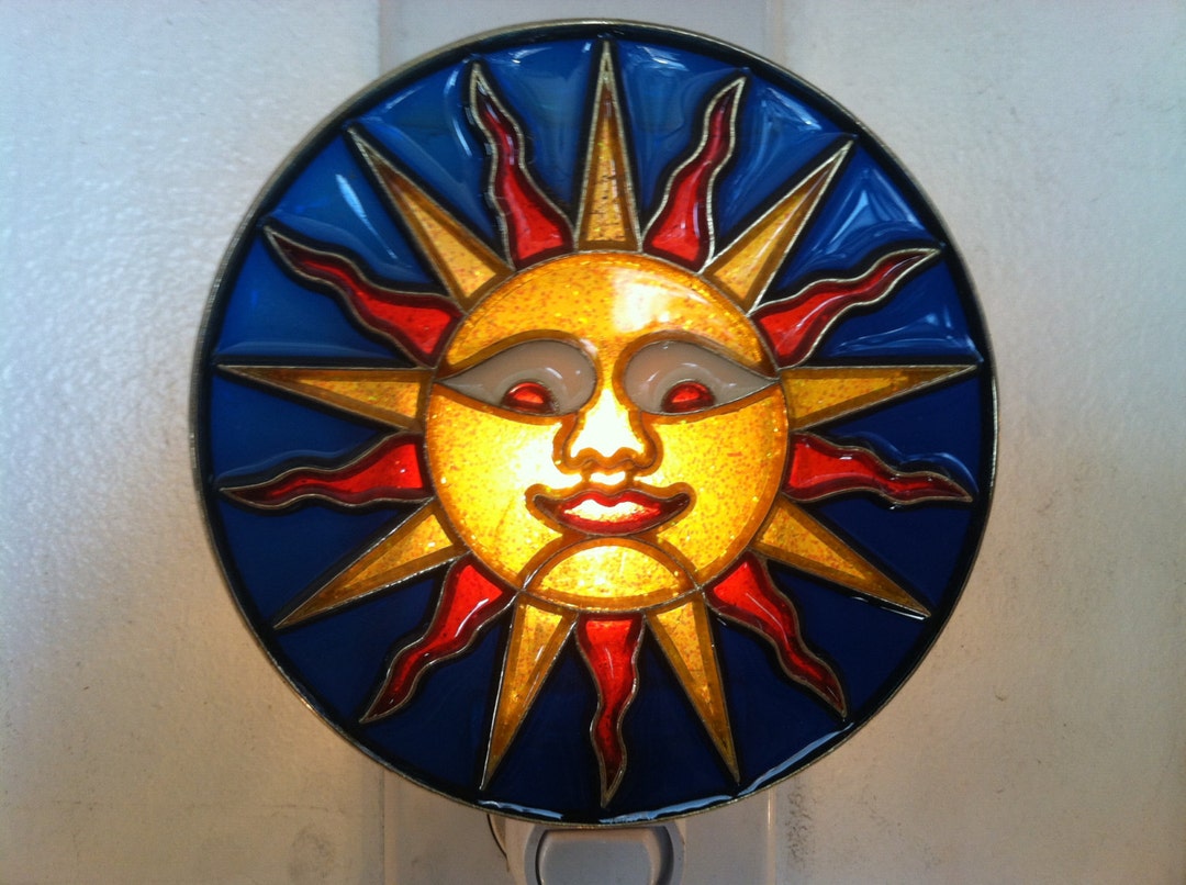 Sun Night Light With 4 Watt On/off Switch - Etsy