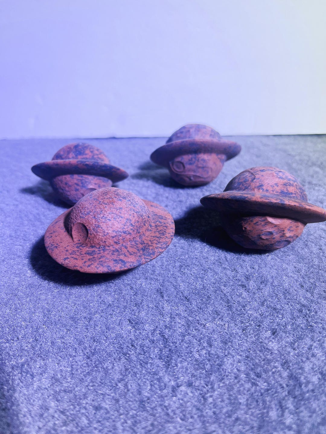 Obsidian Planet Carving With Meteorite Impacts - Etsy