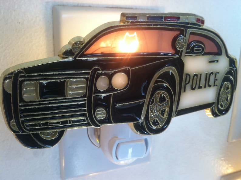 Police Car Night Light with 4 watt on/off switch | Etsy