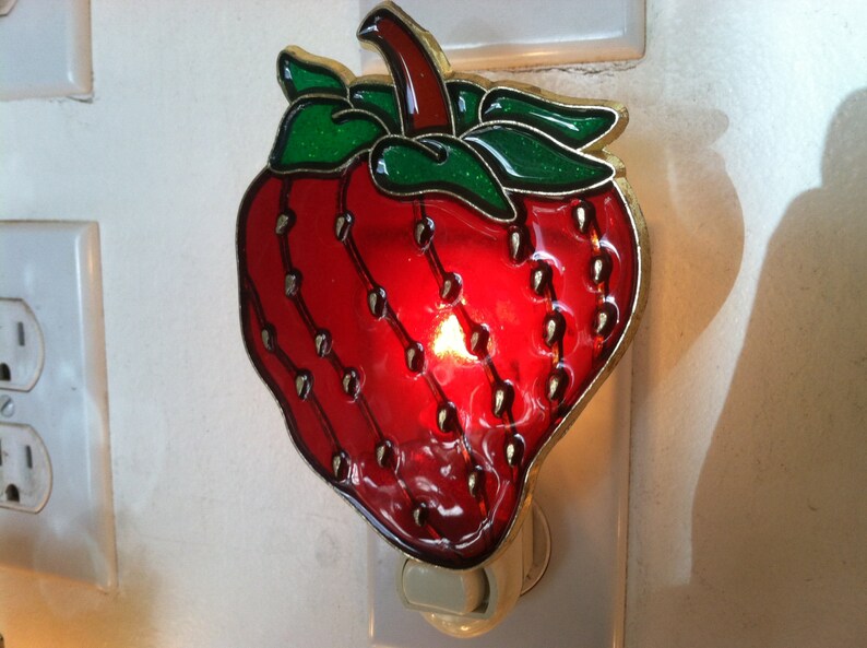 Strawberry Night Light 4 Watt On/off Switch - Etsy