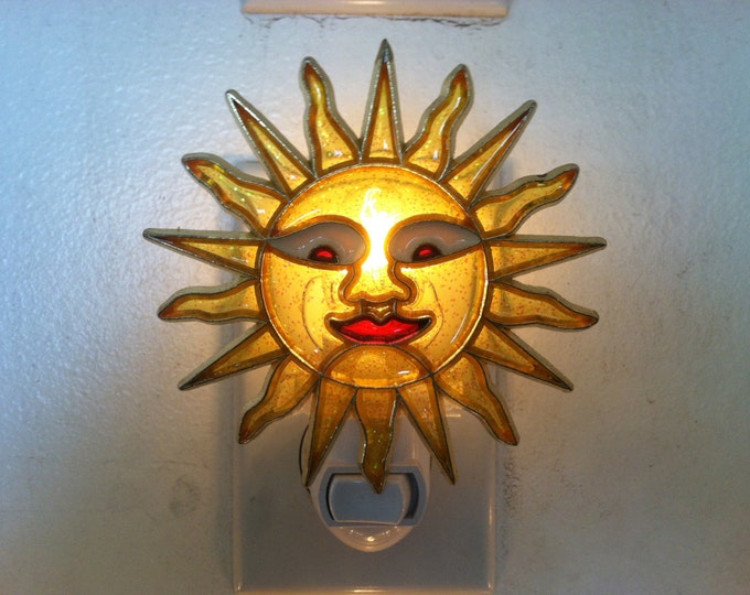 Sun Night Light With 4 Watt On/off Switch - Etsy