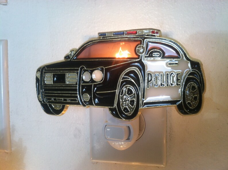 Police Car Night Light With 4 Watt On/off Switch - Etsy