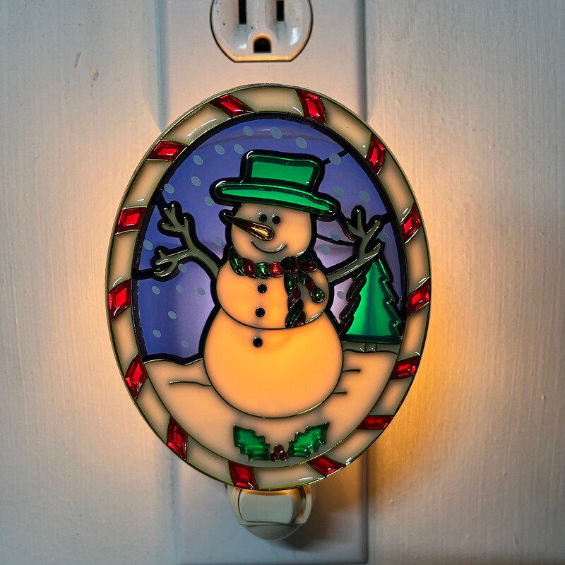 Snowman Night Light - Etsy