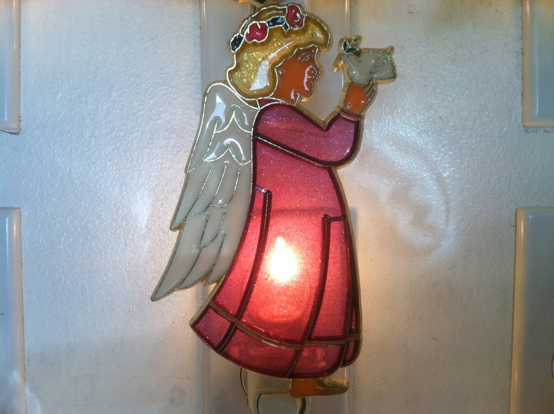 Purple Angel Night Light 4 Watt On/off Switch - Etsy