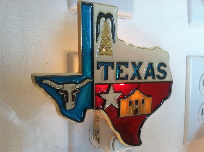 Texas Long Horn Alamo Night Light With 4 Watt On/off Switch - Etsy
