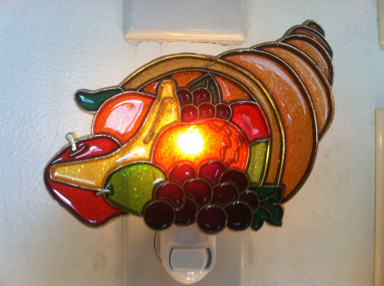 Cornucopia Thanksgiving night Light with 4 watt on/off | Etsy