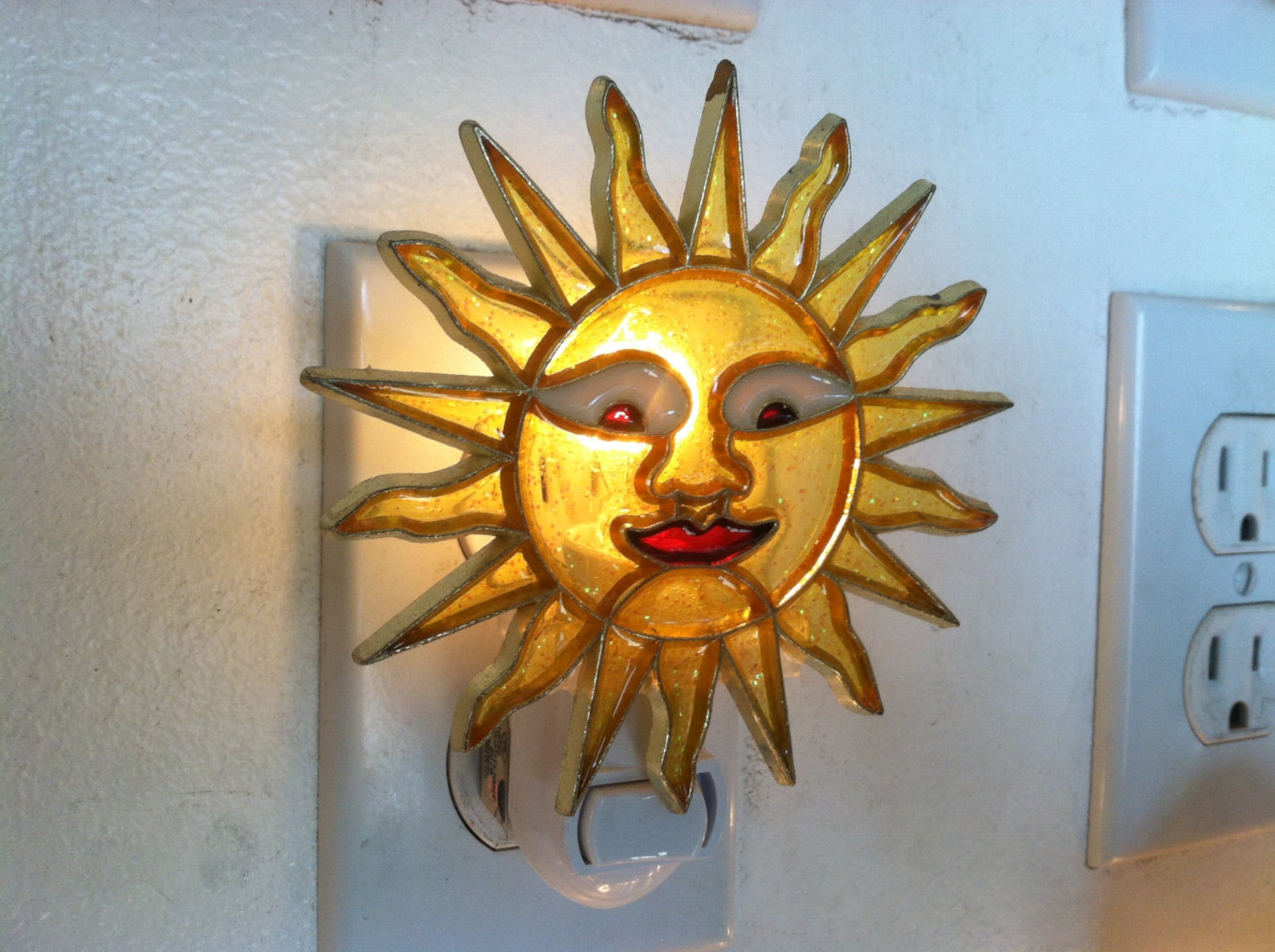 Sun Night Light With 4 Watt On/off Switch - Etsy