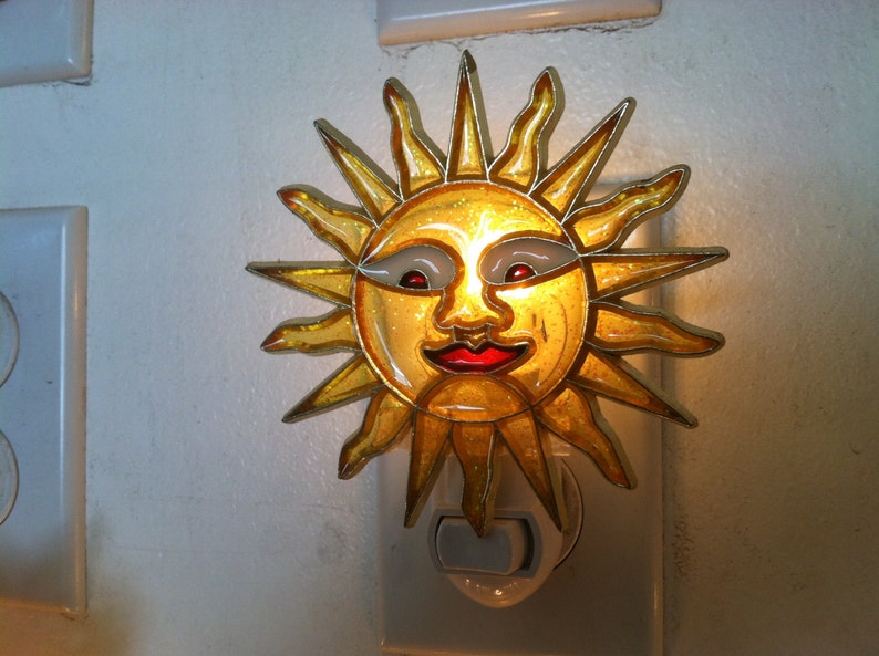 Sun Night Light With 4 Watt On/off Switch | Etsy
