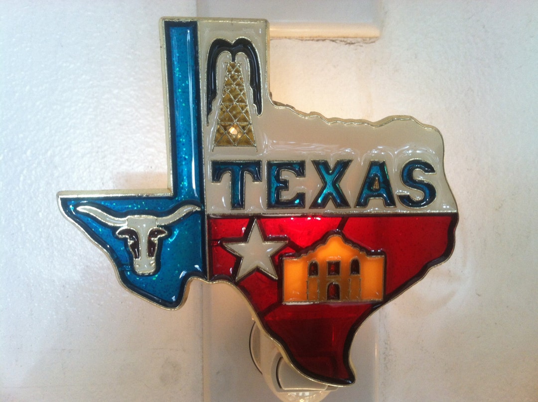 Texas Long Horn Alamo Night Light With 4 Watt On/off Switch - Etsy