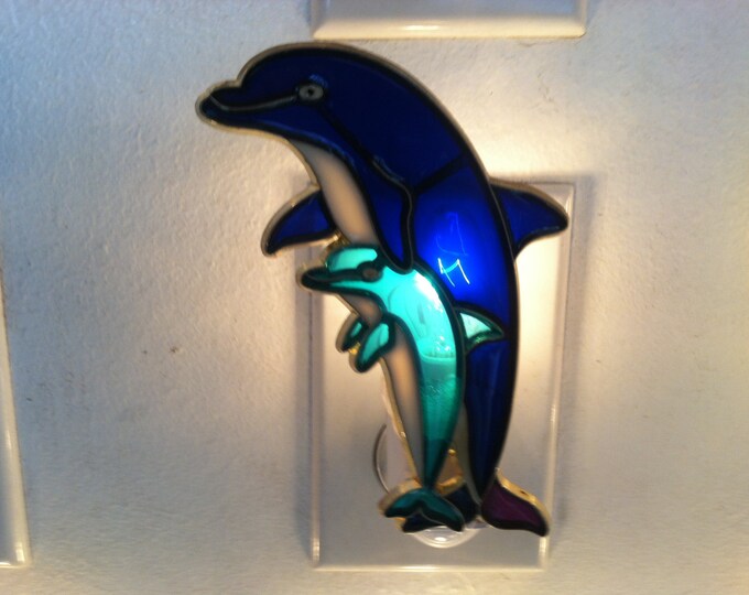 Dolphin Night Light 4 watt on/off switch | Etsy