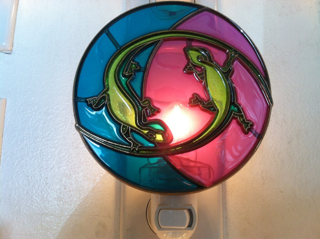 Yin Yang Lizard Night Light 4 Watt On/off Switch - Etsy