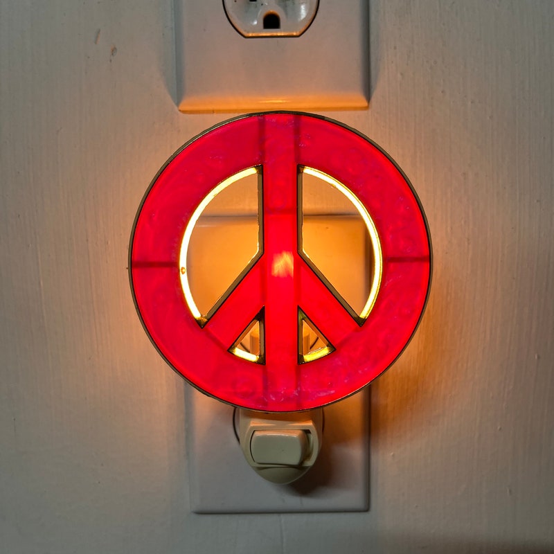 Lighted Peace Sign - Etsy