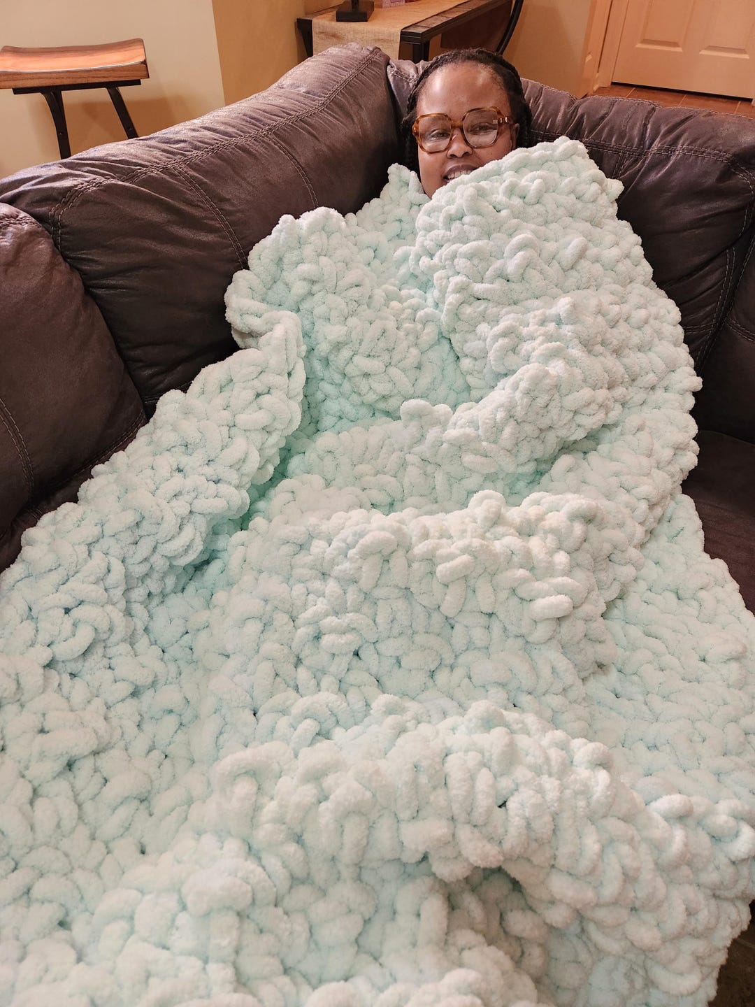 Ice Stitch Crochet Blanket. - Etsy