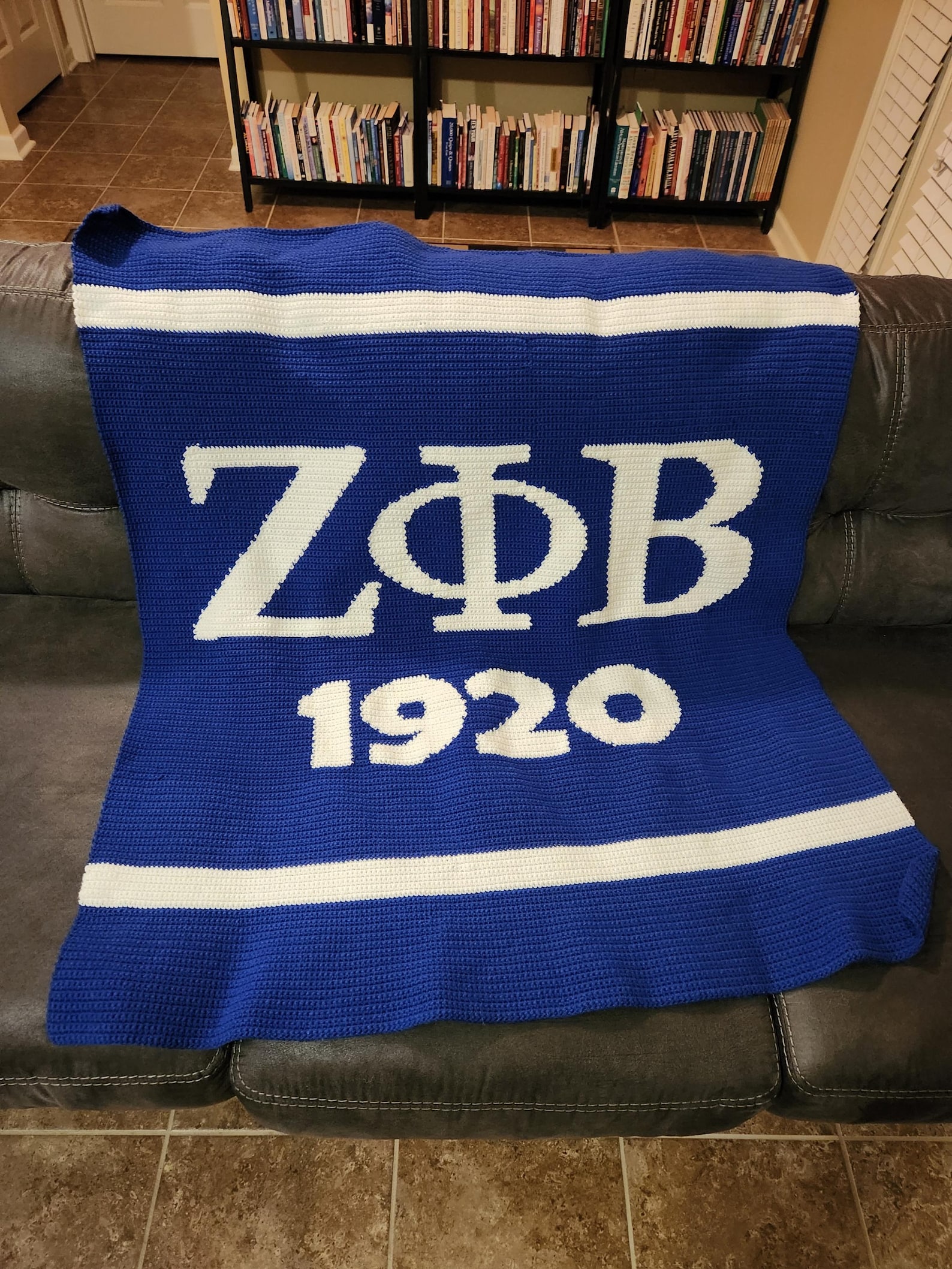 Enjoy a Handmade Zeta Phi Beta Sorority Afghan. - Etsy