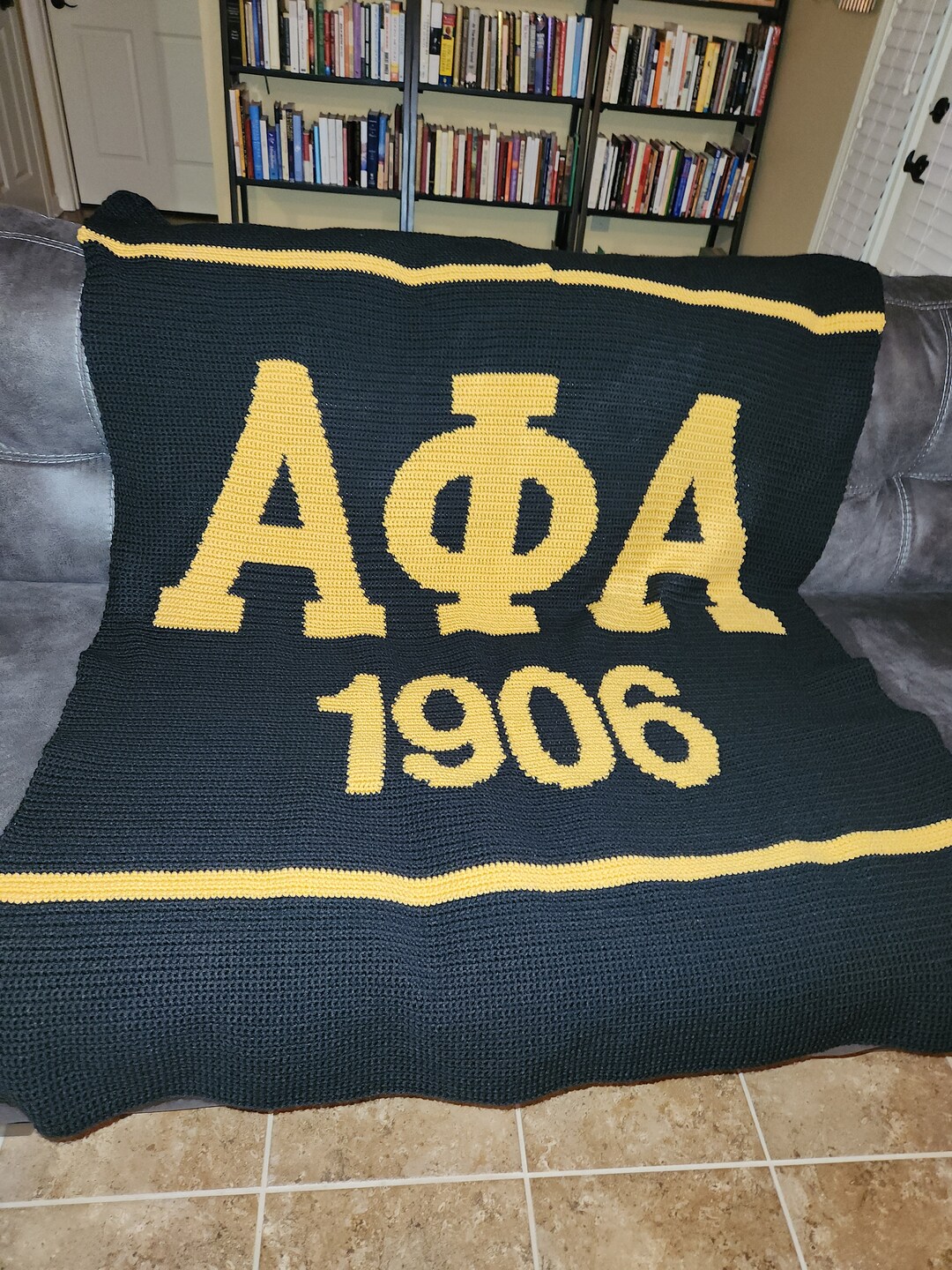 Handmade Alpha Phi Alpha Afghan With Founding Date - Etsy