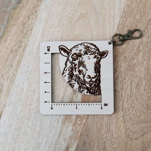 Sheep Gauge Swatch Measurement Ruler in Inches and Centimeters - Maple ...