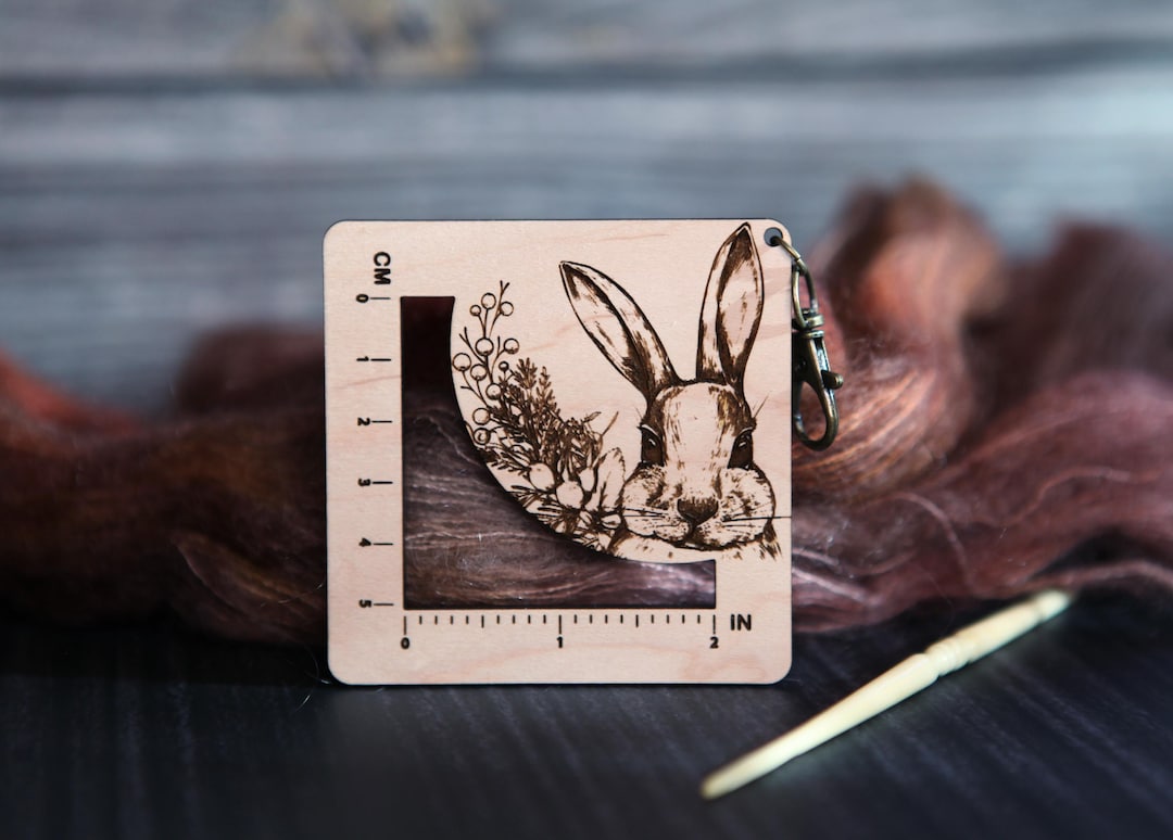 Rabbit in Forest Gauge Swatch Measurement Ruler in Inches and ...