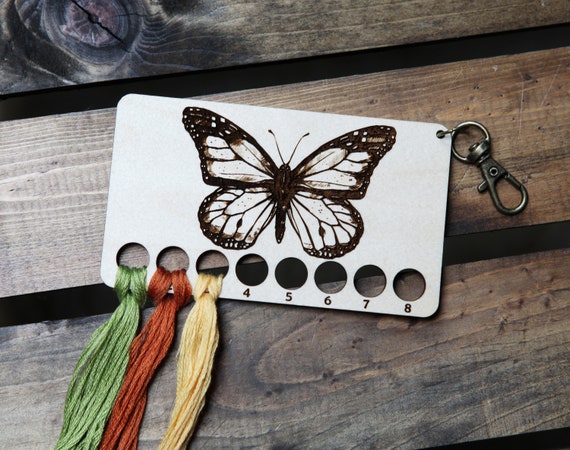 Butterfly Embroidery Floss Thread Storage Holder Rectangle | Etsy