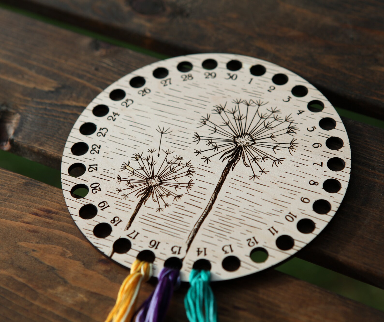 Dandelion Flower Embroidery Floss Thread Storage Holder 30 | Etsy