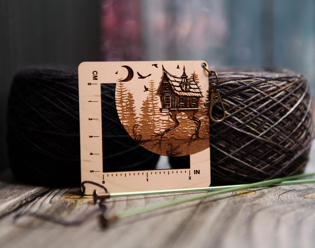Baba Yaga Forest House Gauge Swatch Measurement Ruler in Inches and ...