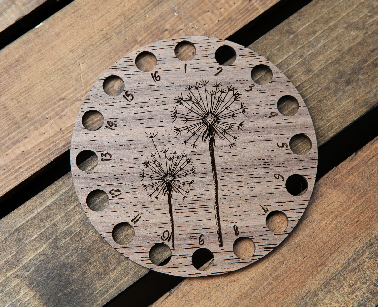 Dandelion Flower Embroidery Floss Thread Storage Holder - Etsy