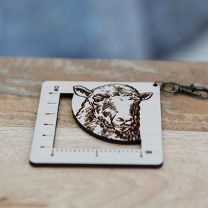 Sheep Gauge Swatch Measurement Ruler in Inches and Centimeters - Maple ...