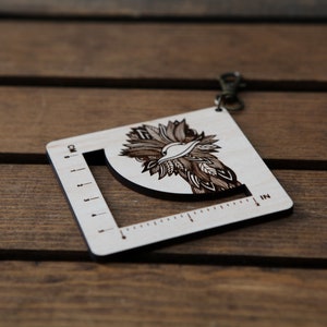 Ostrich Bird Gauge Swatch Measurement Ruler in Inches and Centimeters ...