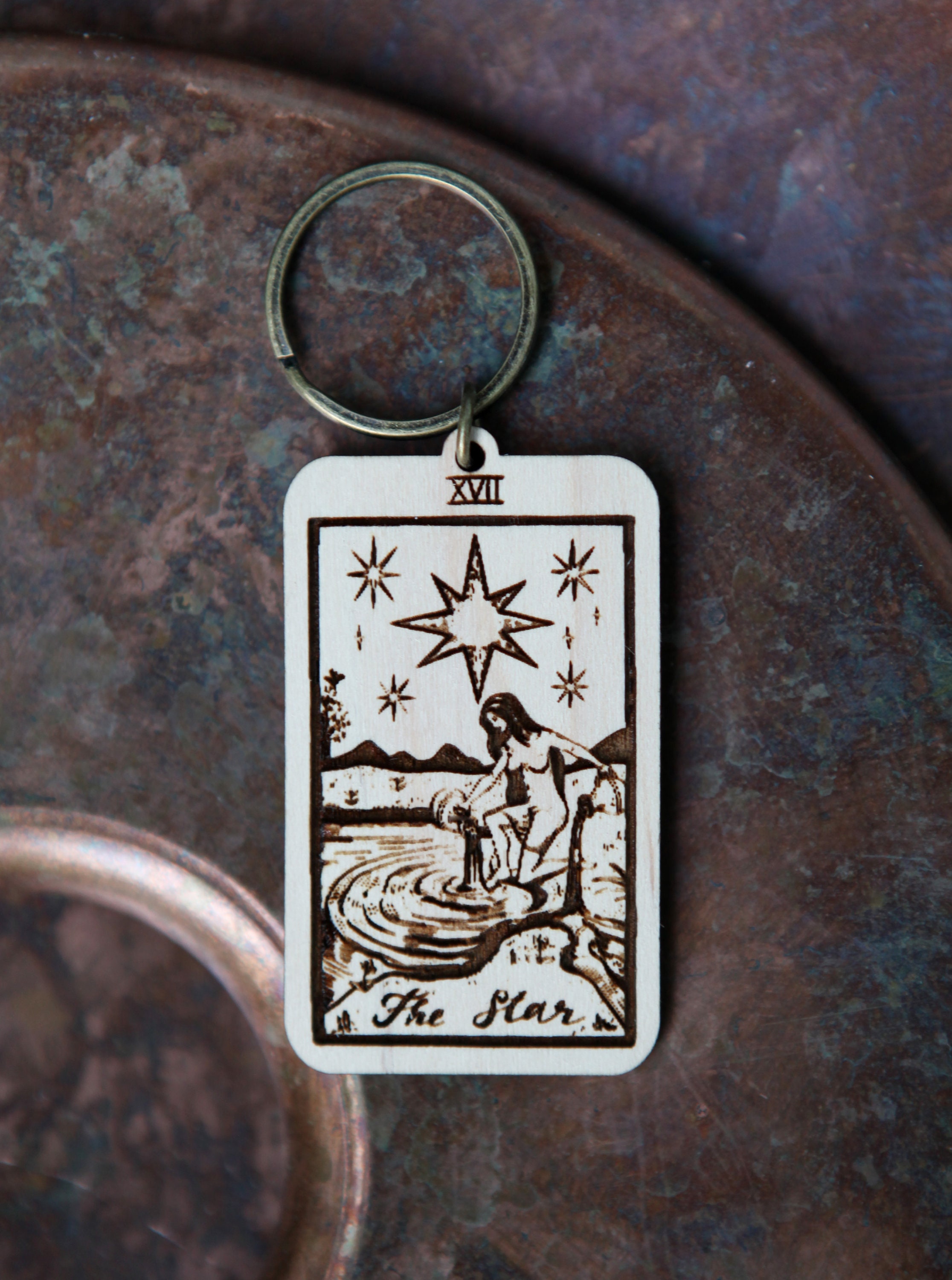 Tarot Card Keychain Made From Maple Wood. Major Arcana Tarot Card Deck ...