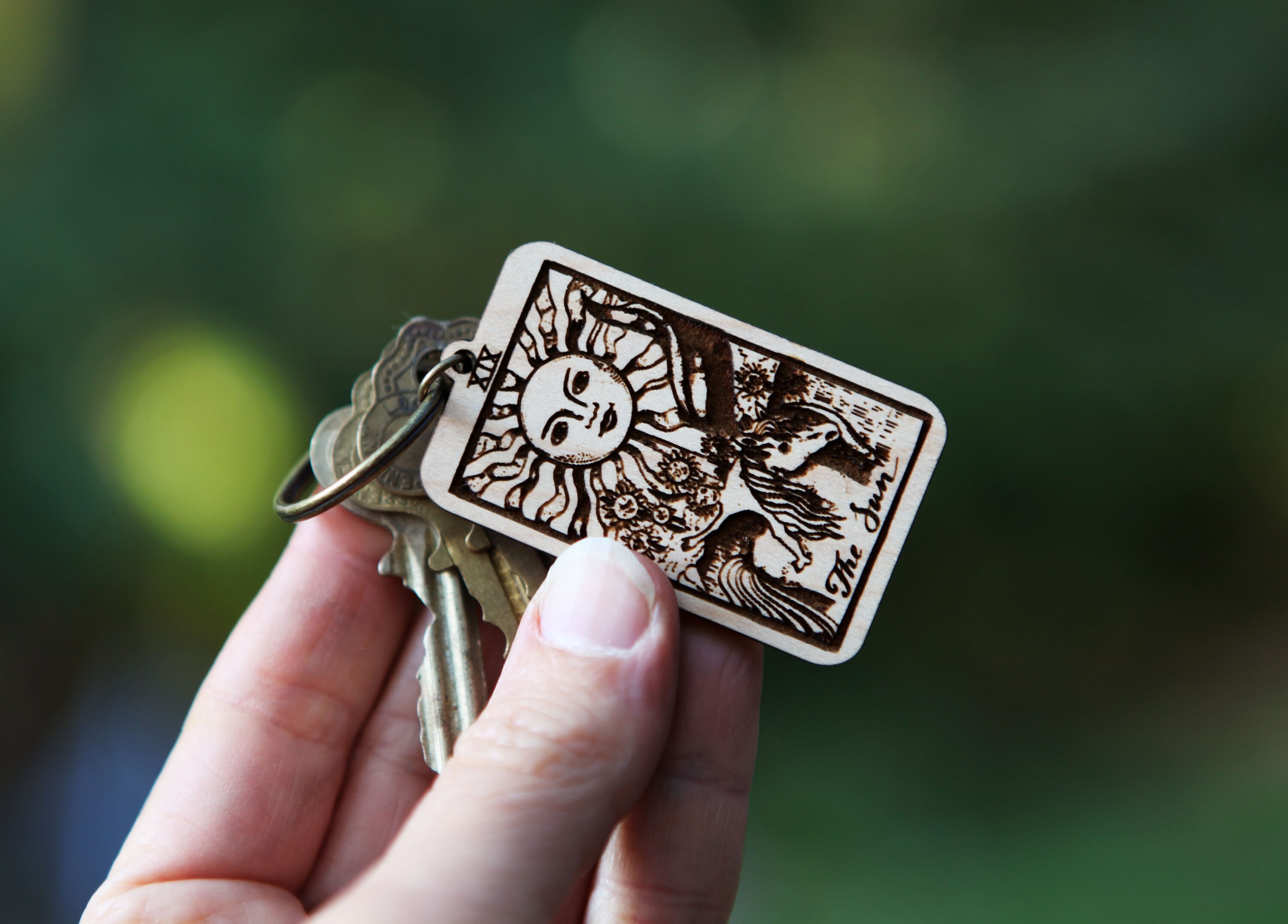 Tarot Card Keychain Made From Maple Wood. Major Arcana Tarot | Etsy