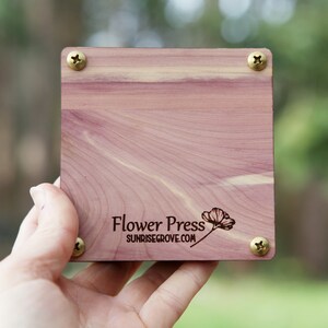 Flower Press Kit With Engraved Daffodil Flowers Made From Cedar Wood ...